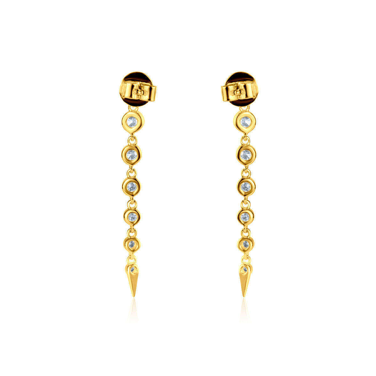 Graduated Bezel Set Diamond Drop Earrings – Rocks With Soul